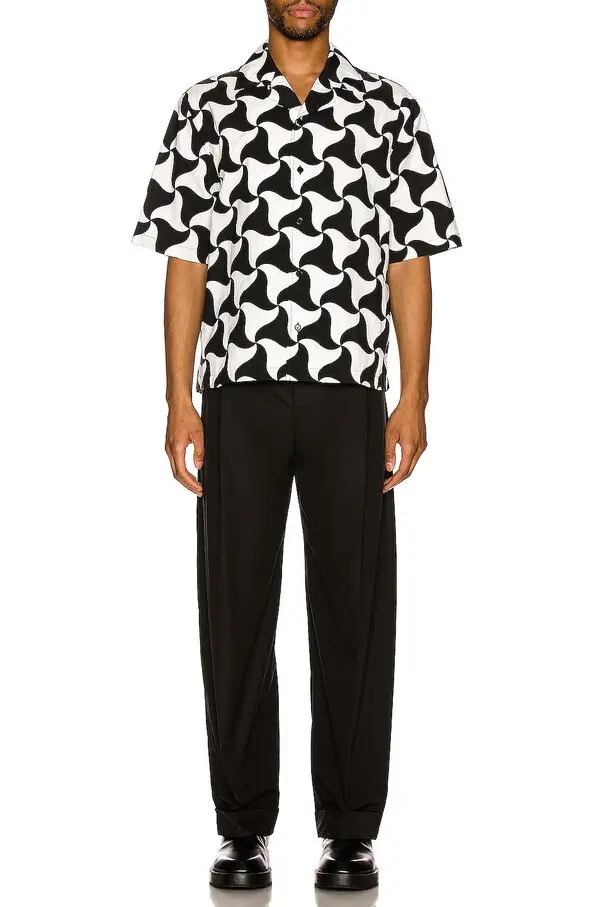 Bottega Veneta Shirt In Black In Black & White - 45% Off